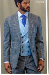 STATEMENT BENSON 3PC TAILORED FIT, FLAT FRONT PANTS SUPER 180’S ...